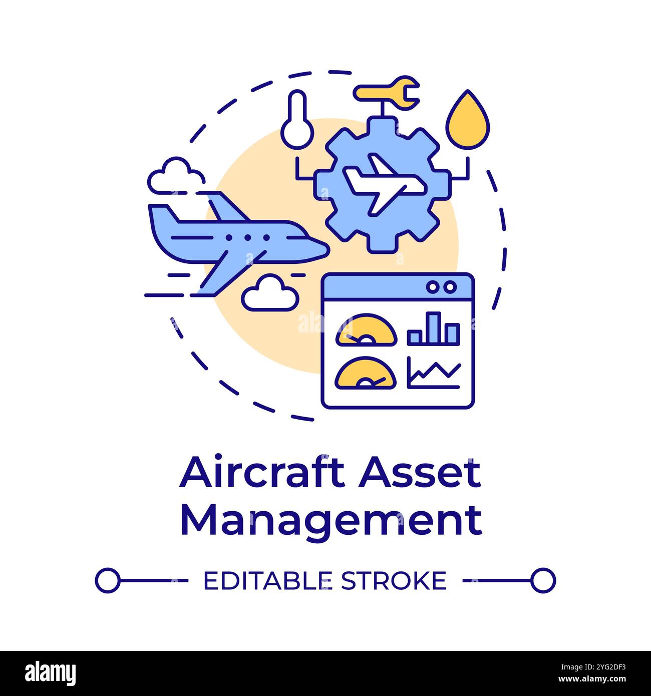 Aircraft asset management multi color concept icon Stock Vector Image ... Aircraft asset management multi color concept icon Stock Vector Image ...