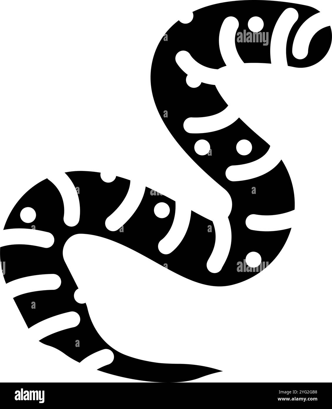 roundworm parasite glyph icon vector illustration Stock Vector Image ...