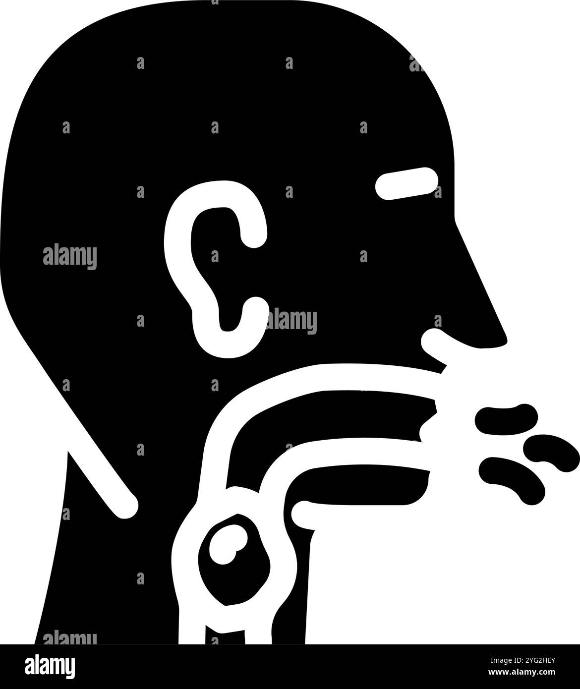 choking household injury accident glyph icon vector illustration Stock ...