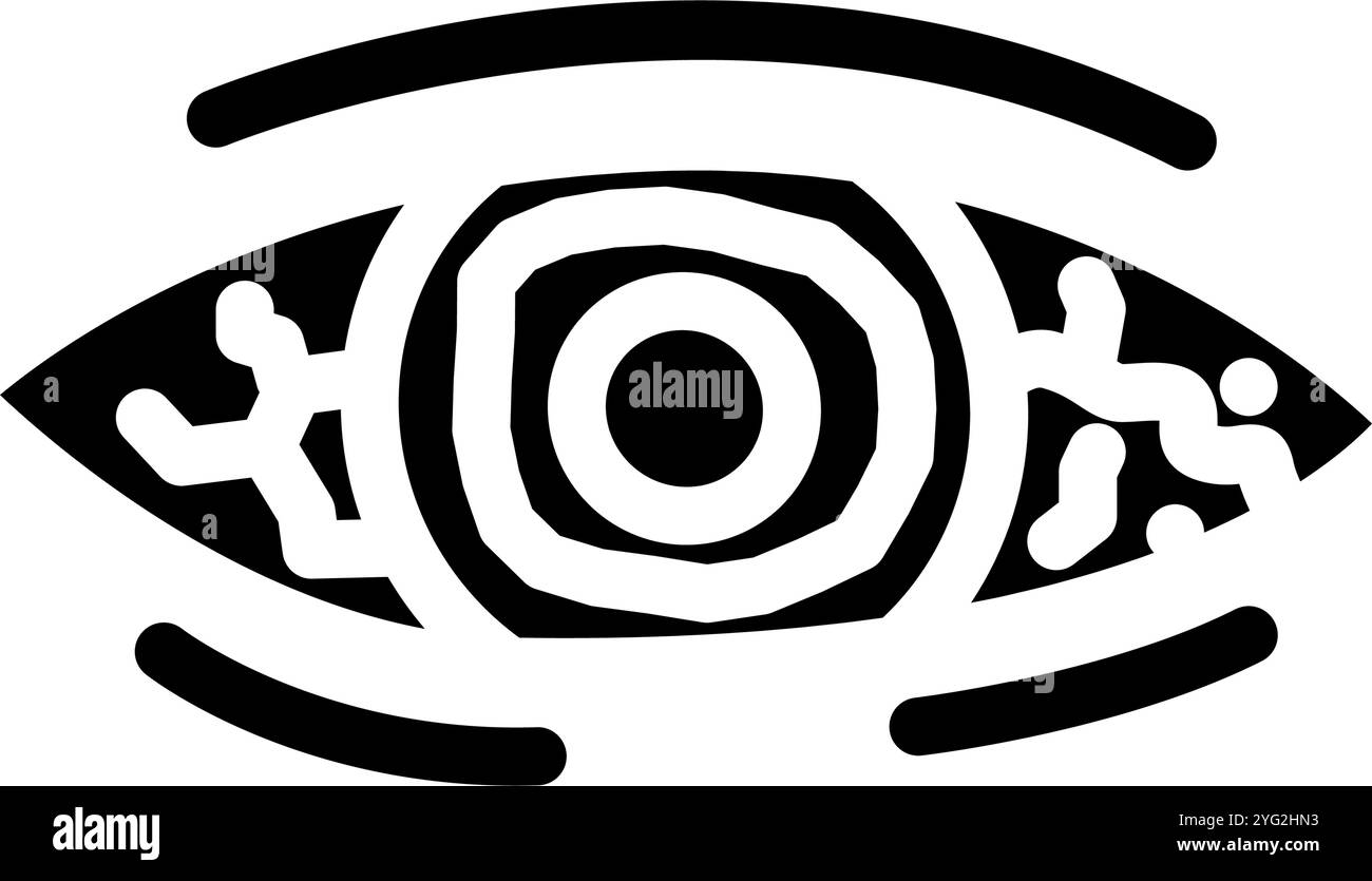 eye injuries household injury accident glyph icon vector illustration ...