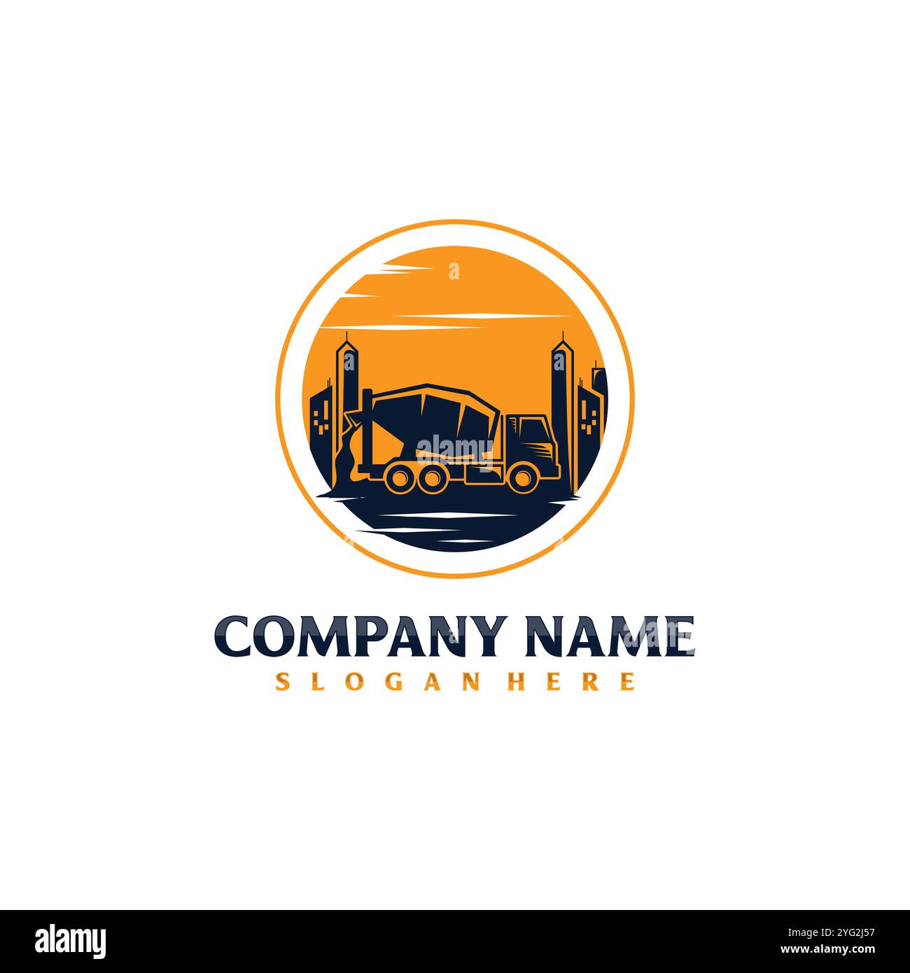 Building industry Heavy equipment rental and construction isolated on ...