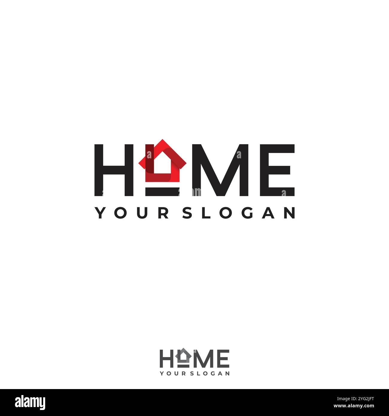 Simple letter Home logo design concept for your company. Vector ...