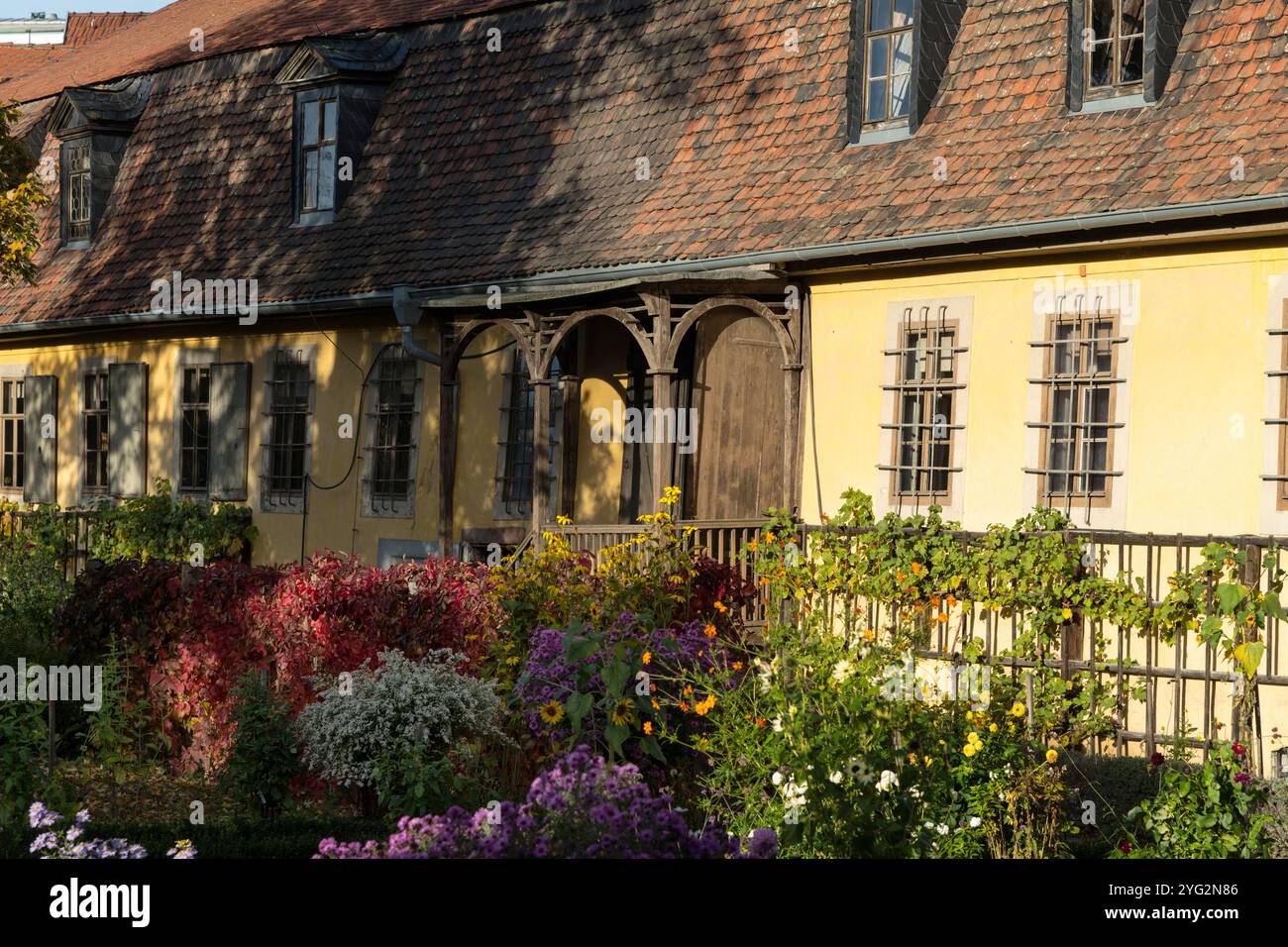 garden and house of Johann Wolfgang von Goethe, Weimar, Germany Stock ...
