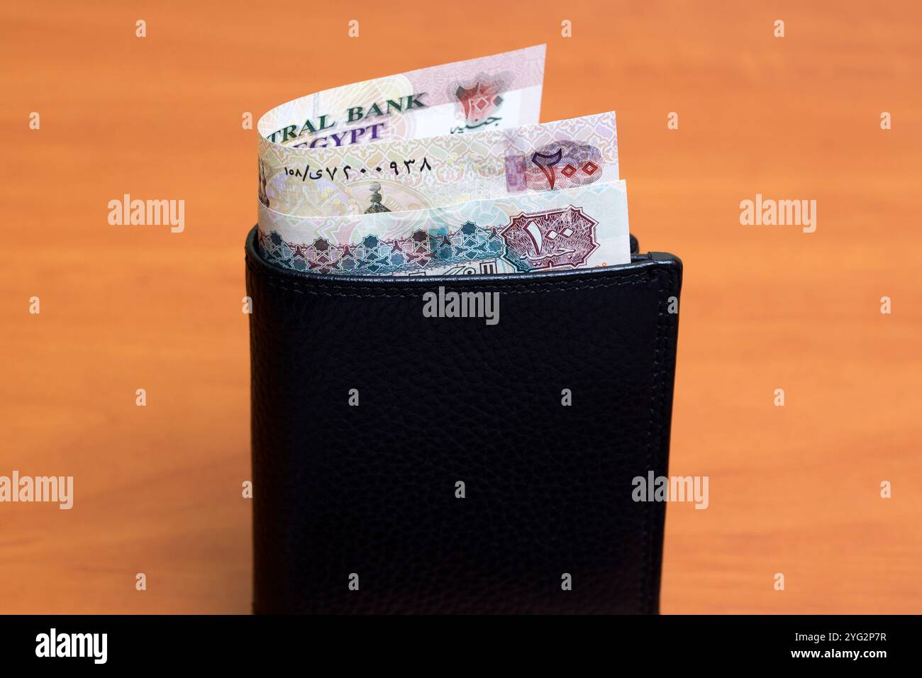 Egyptian money - pound in the back wallet Stock Photo - Alamy