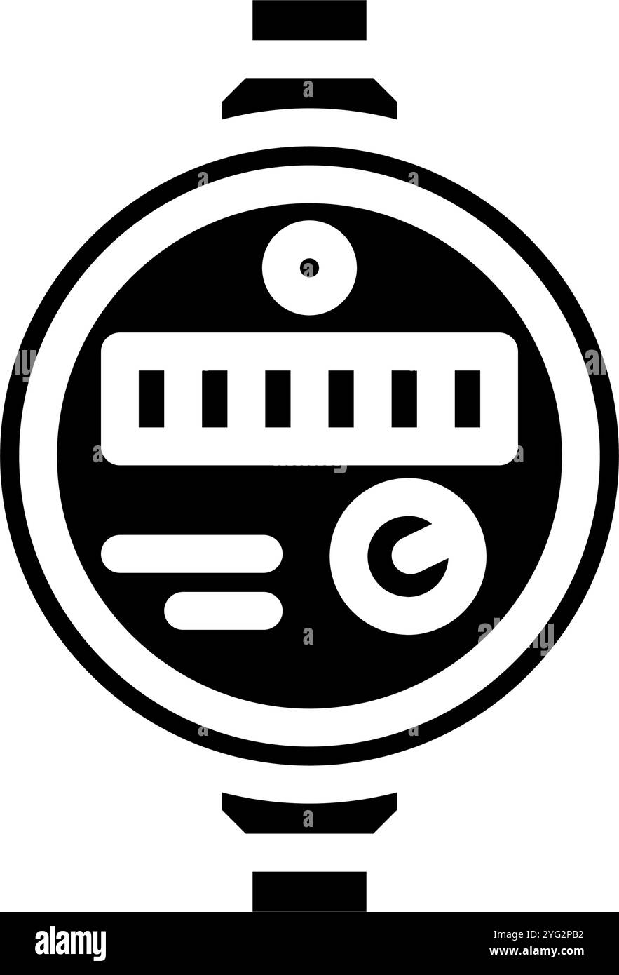 meter water saving glyph icon vector illustration Stock Vector Image ...