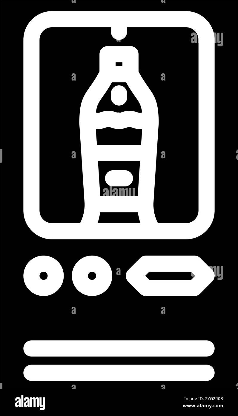 bottle refill station glyph icon vector illustration Stock Vector Image ...