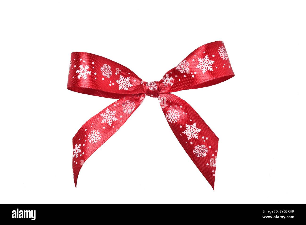 Beautiful red bow isolated on white background Stock Photo - Alamy