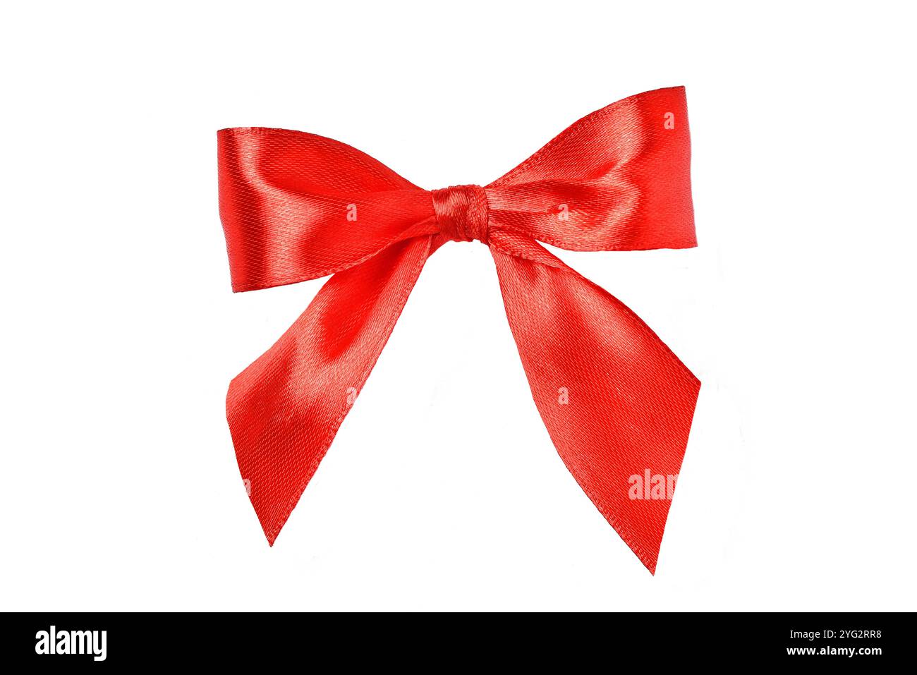 Beautiful red bow isolated on white background Stock Photo - Alamy
