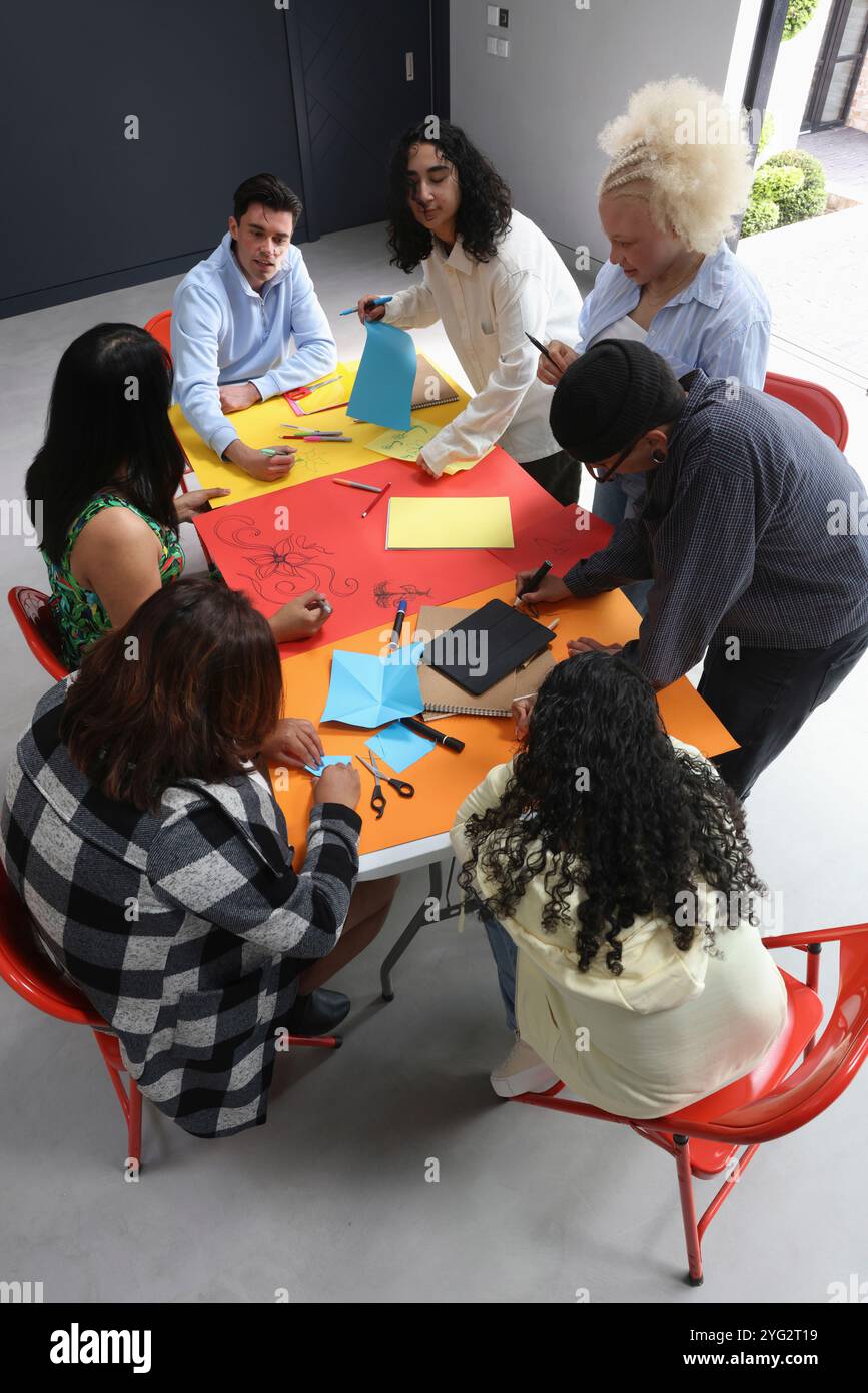 People working together on creative project Stock Photo - Alamy
