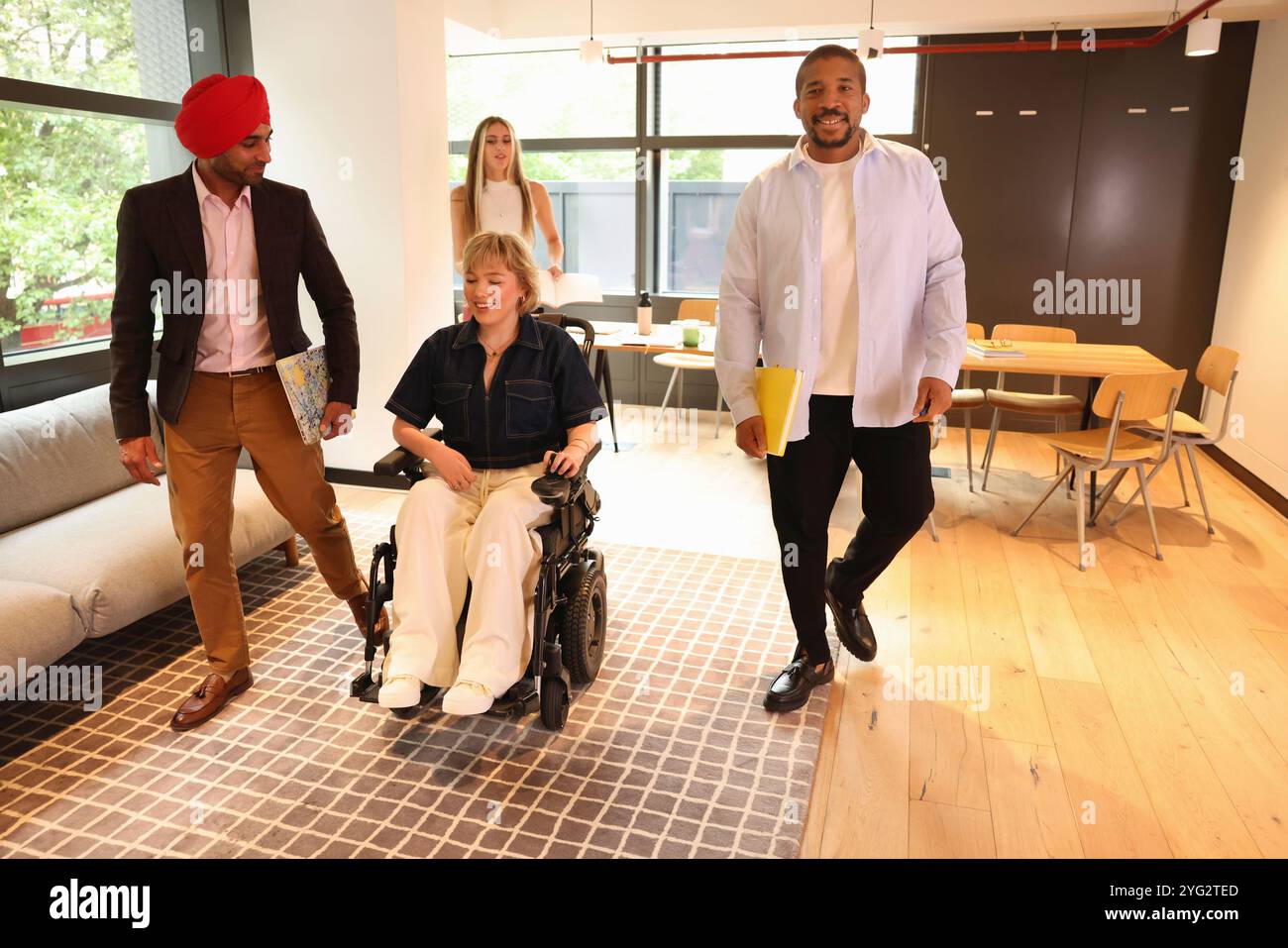Diverse group people walking through hi-res stock photography and ...