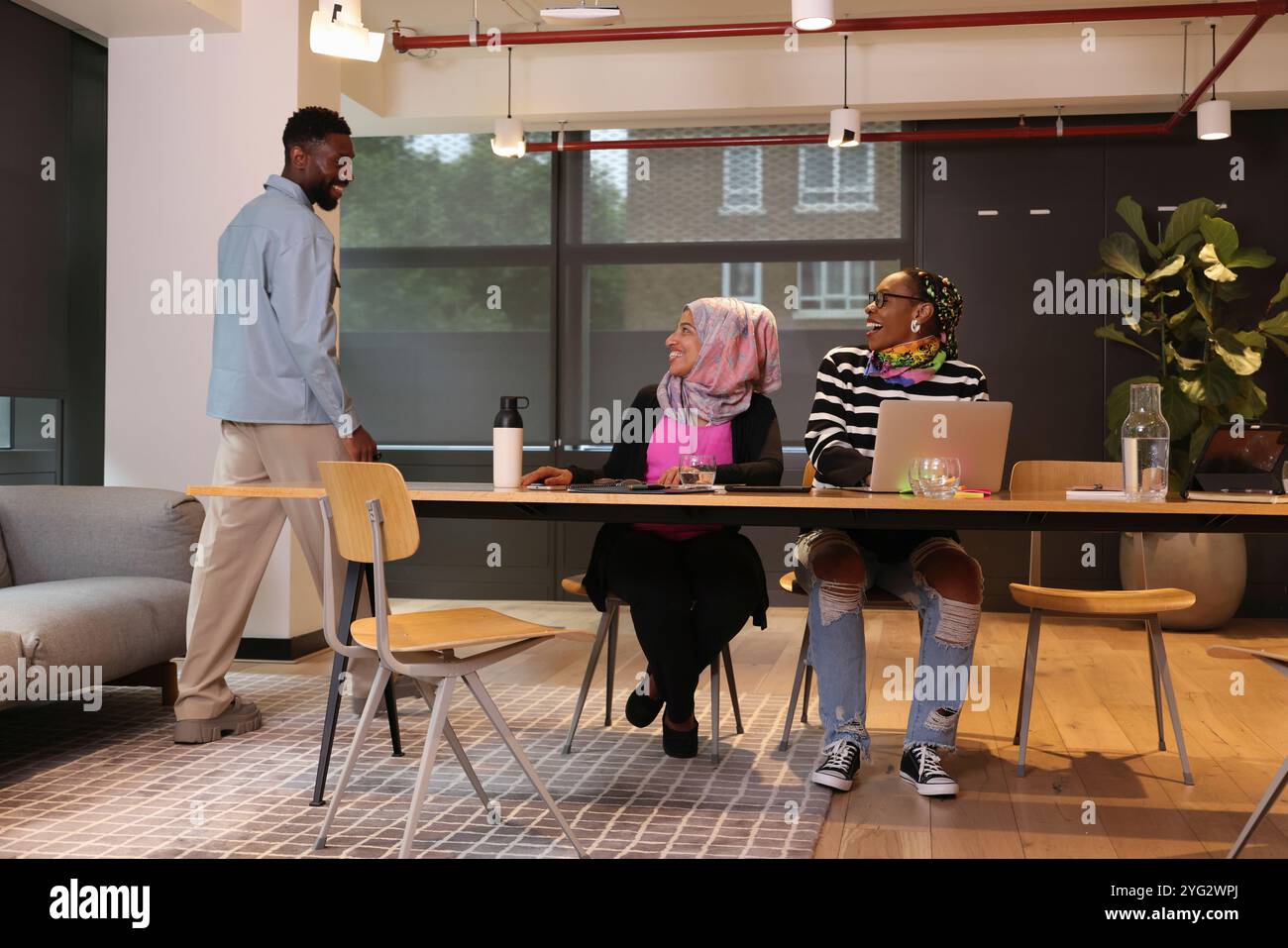 Businessman walking office hi-res stock photography and images - Alamy