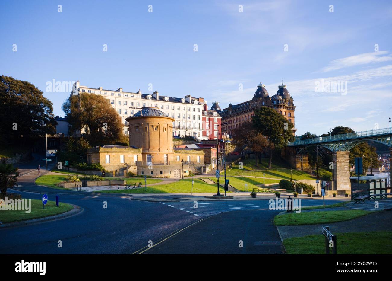 The Rotunda Museum next to the Spa footbridge in Scarborough Stock ...