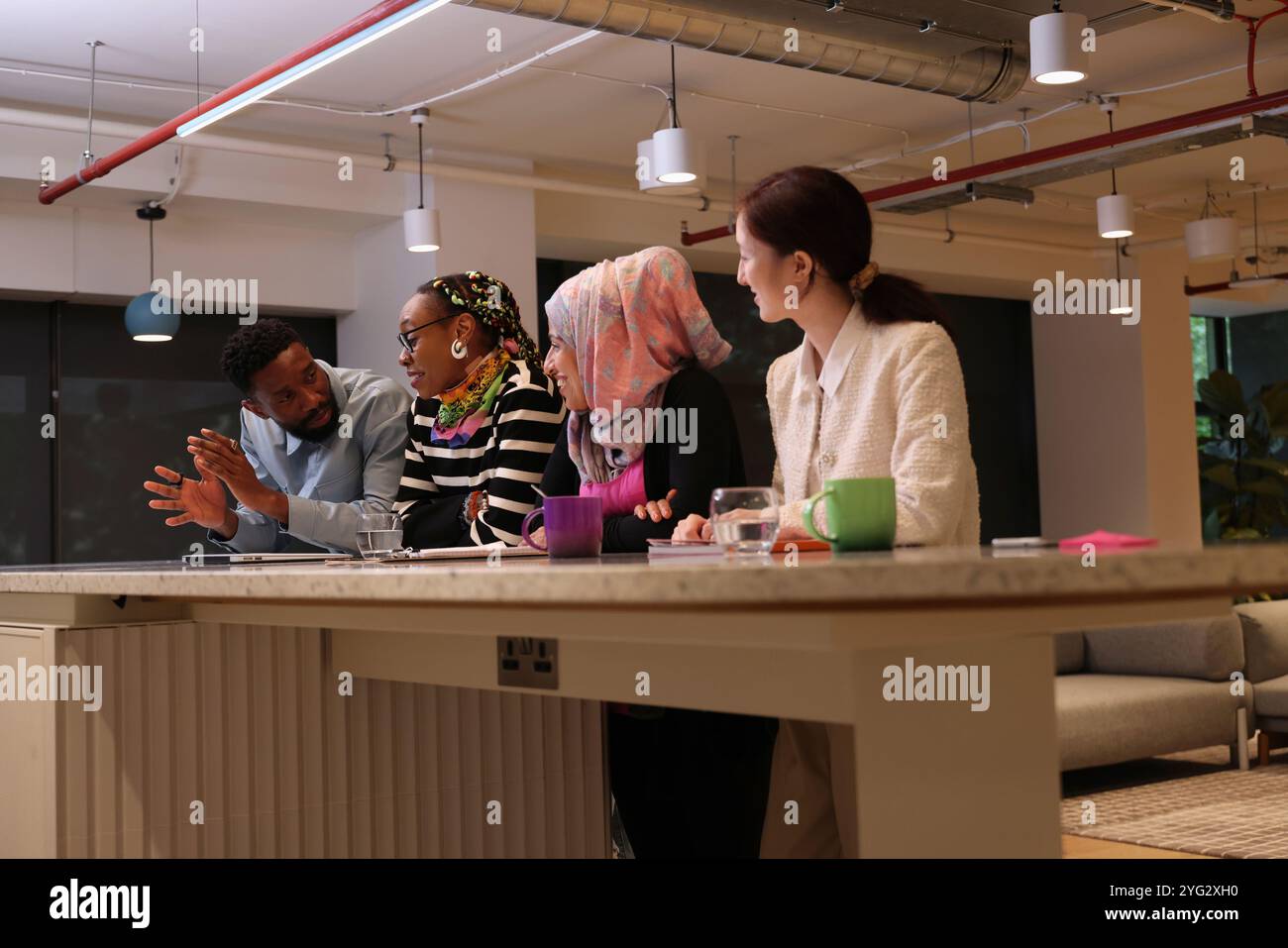 Multiethnic working group office in hi-res stock photography and images ...