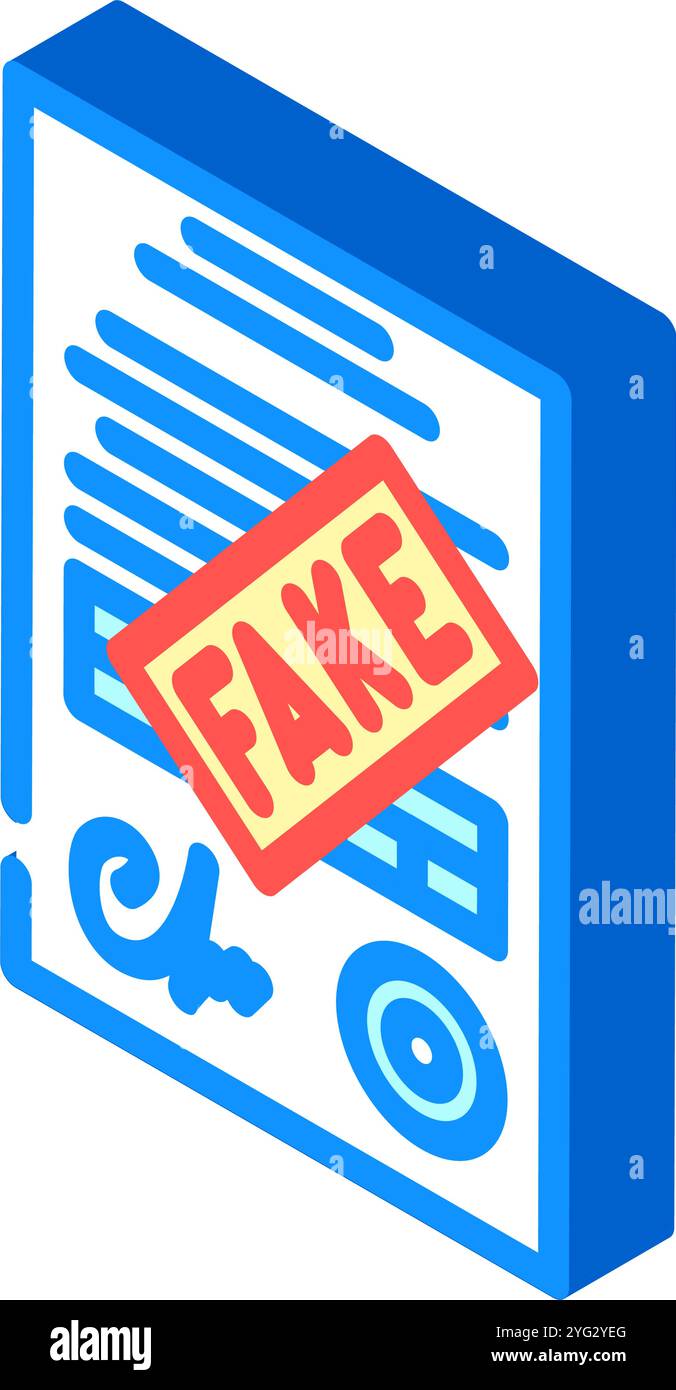 forgery crime isometric icon vector illustration Stock Vector Image ...