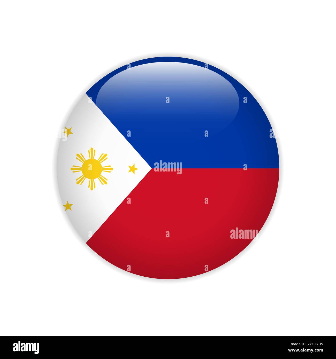 Isolated on white philippines flag Stock Vector Images - Alamy