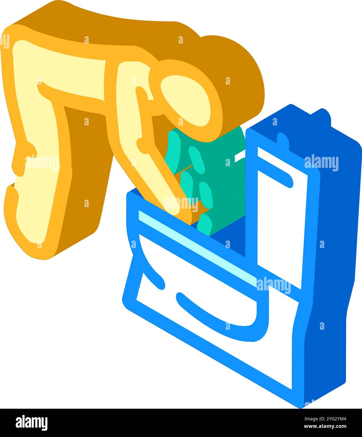 nausea vomiting disease symptom isometric icon vector illustration ...