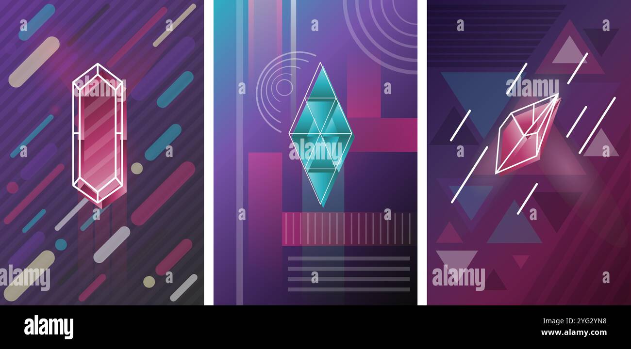 Abstract Geometric Art Posters vector Stock Vector Image & Art - Alamy