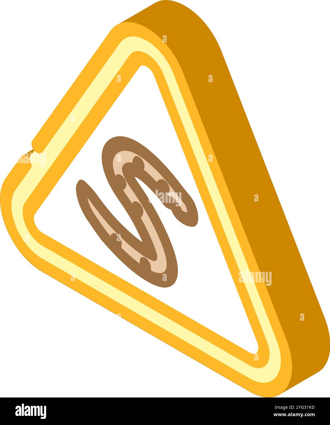 warning symbol worm parasite isometric icon vector illustration Stock ...
