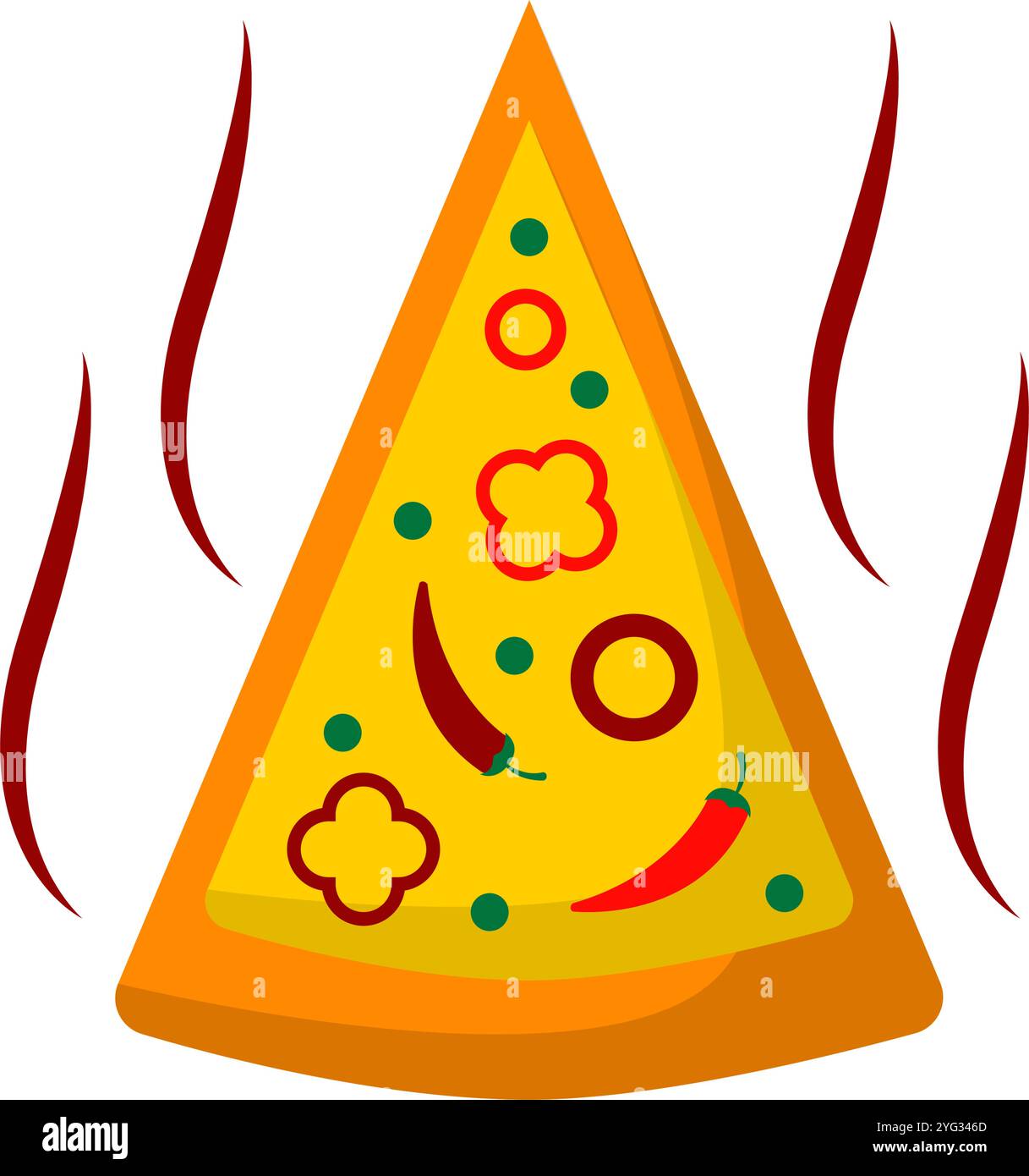Slice pizza mushrooms icon Stock Vector Images - Alamy