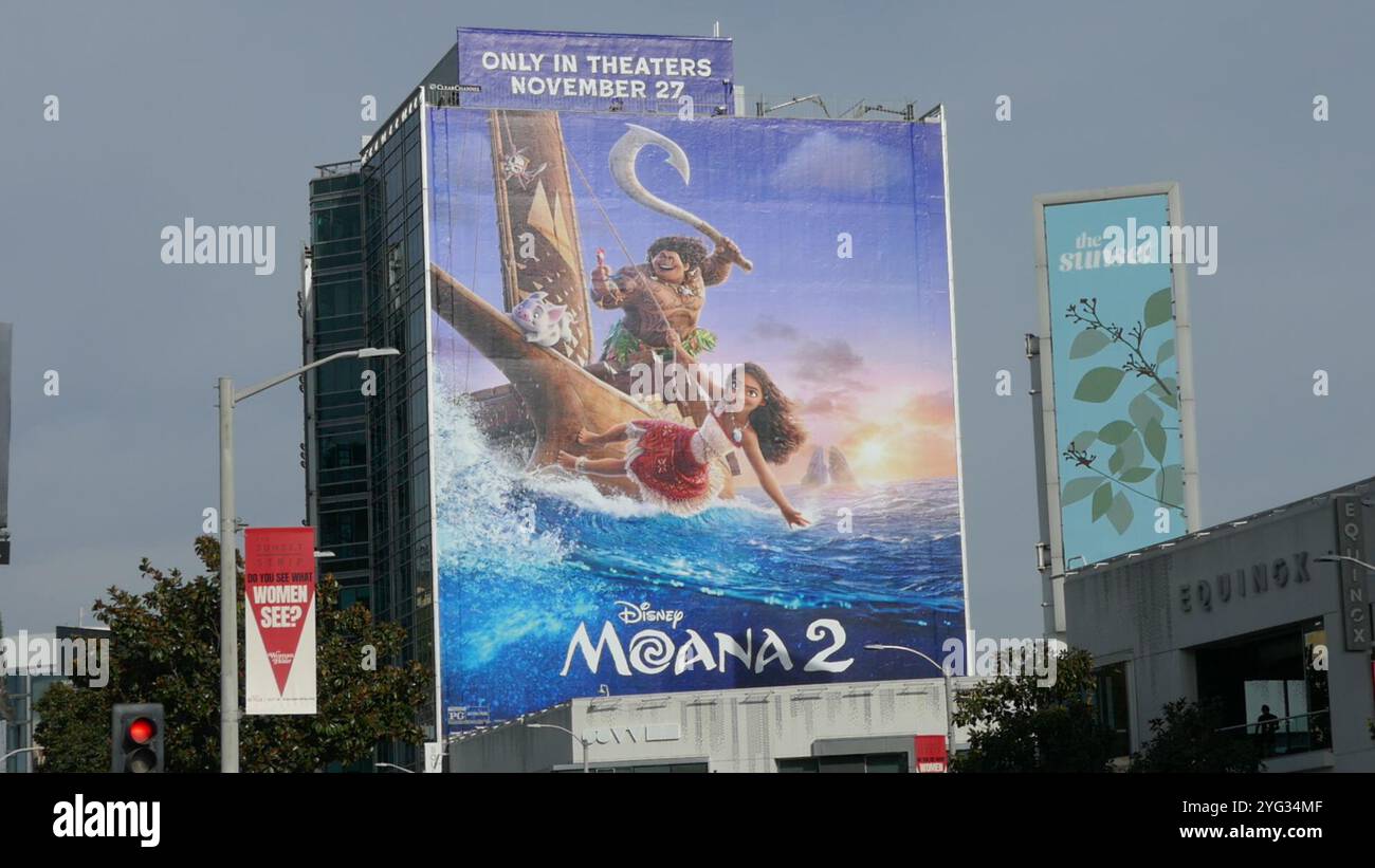 Los Angeles, California, USA 5th November 2024 Disney Moana 2 Billboard ...