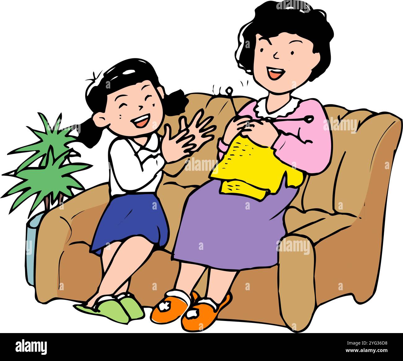 Relaxing with mum Stock Photo - Alamy