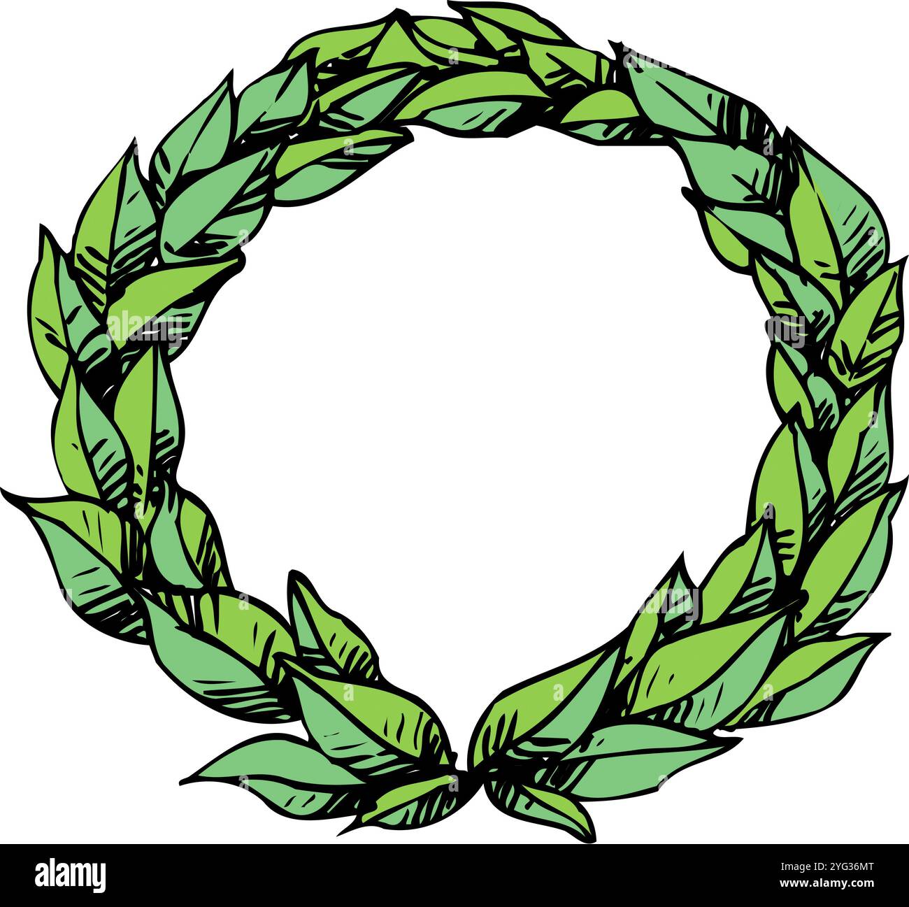 Moon laurel wreath Stock Photo - Alamy