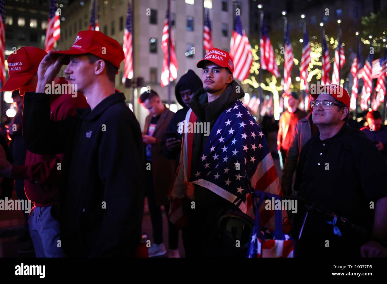 Popular pro-Trump influencer Sneako watches the results of the 2024 U.S ...