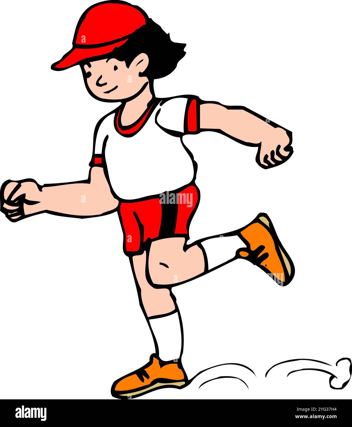 One leg jump Stock Photo - Alamy