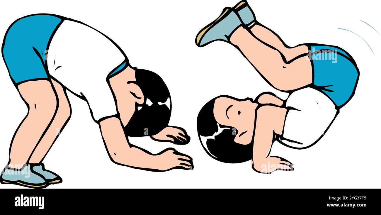 Forward roll gymnastics hi-res stock photography and images - Alamy