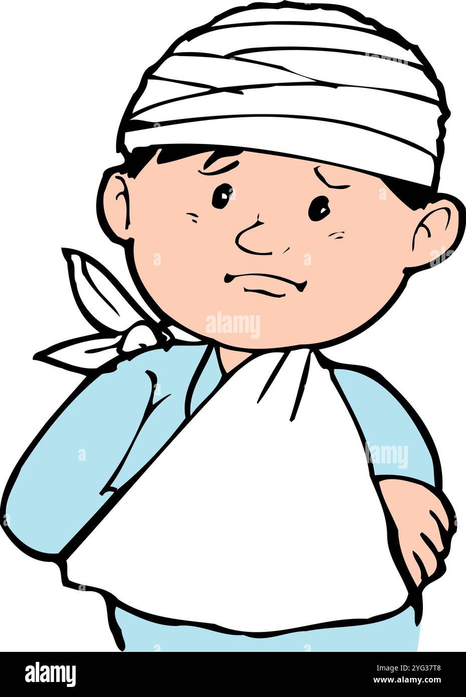 Head and arm injury Stock Photo - Alamy