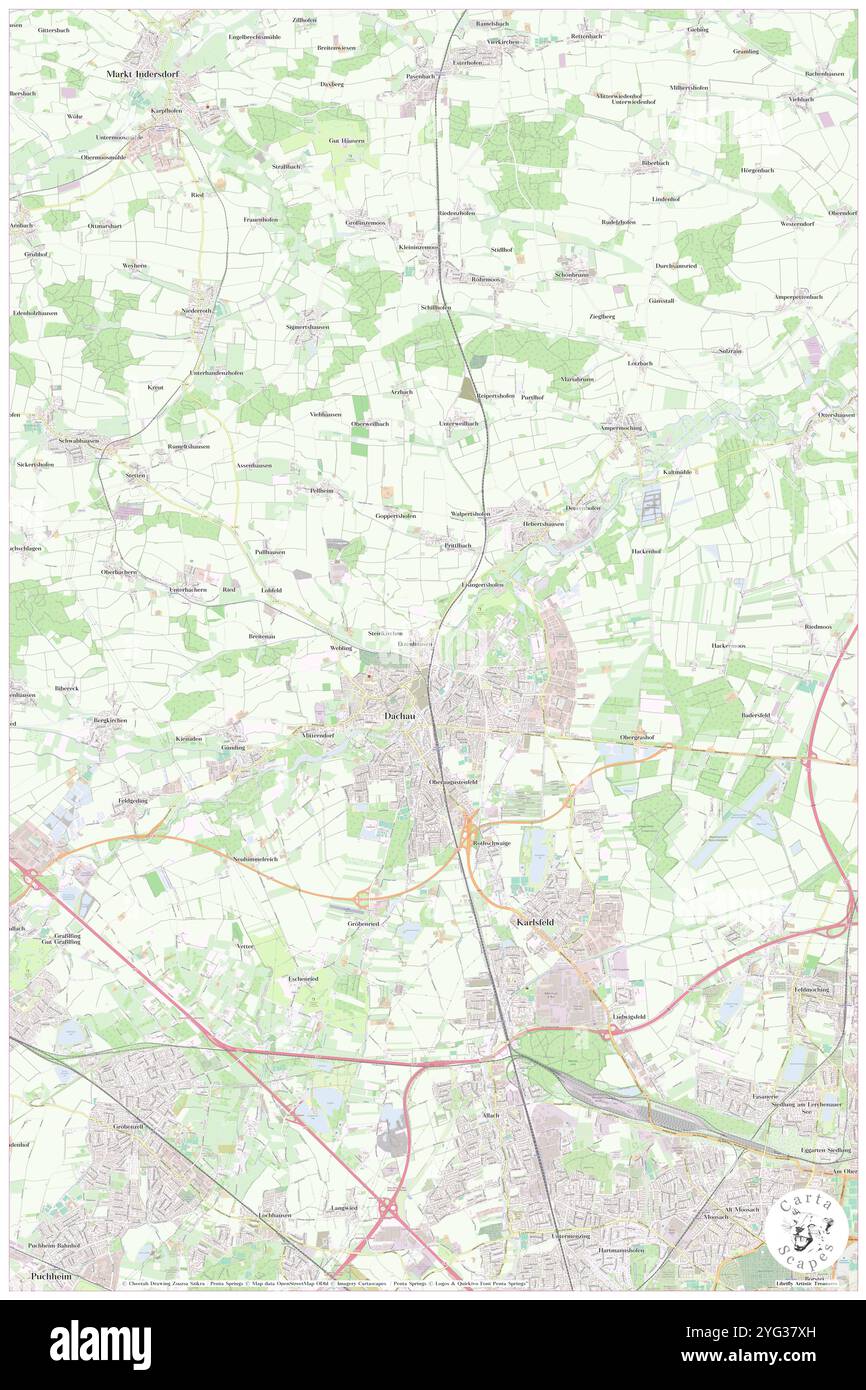 Dachau germany map Cut Out Stock Images & Pictures - Alamy