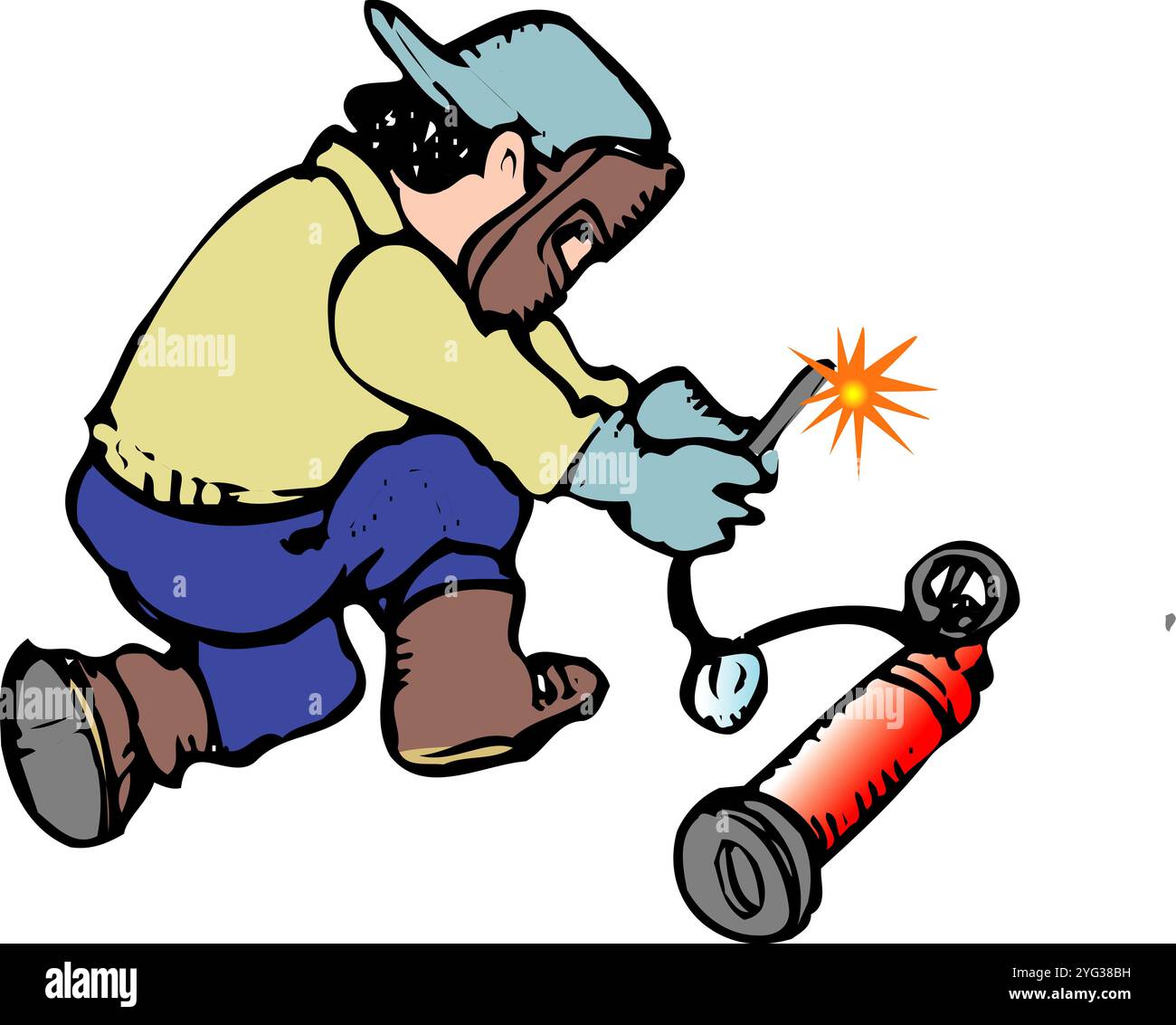 Man welding Cut Out Stock Images & Pictures - Alamy