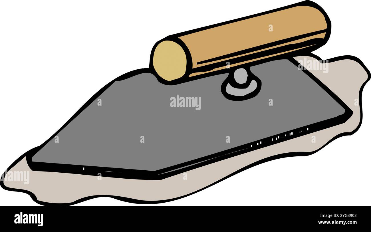 Cement trowel tool Cut Out Stock Images & Pictures - Alamy