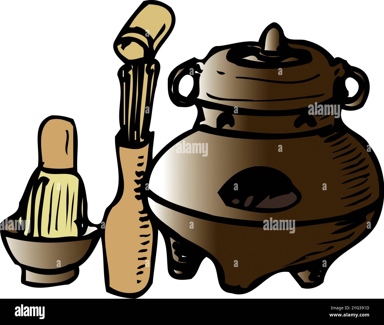 Tea ceremony utensils Stock Photo - Alamy