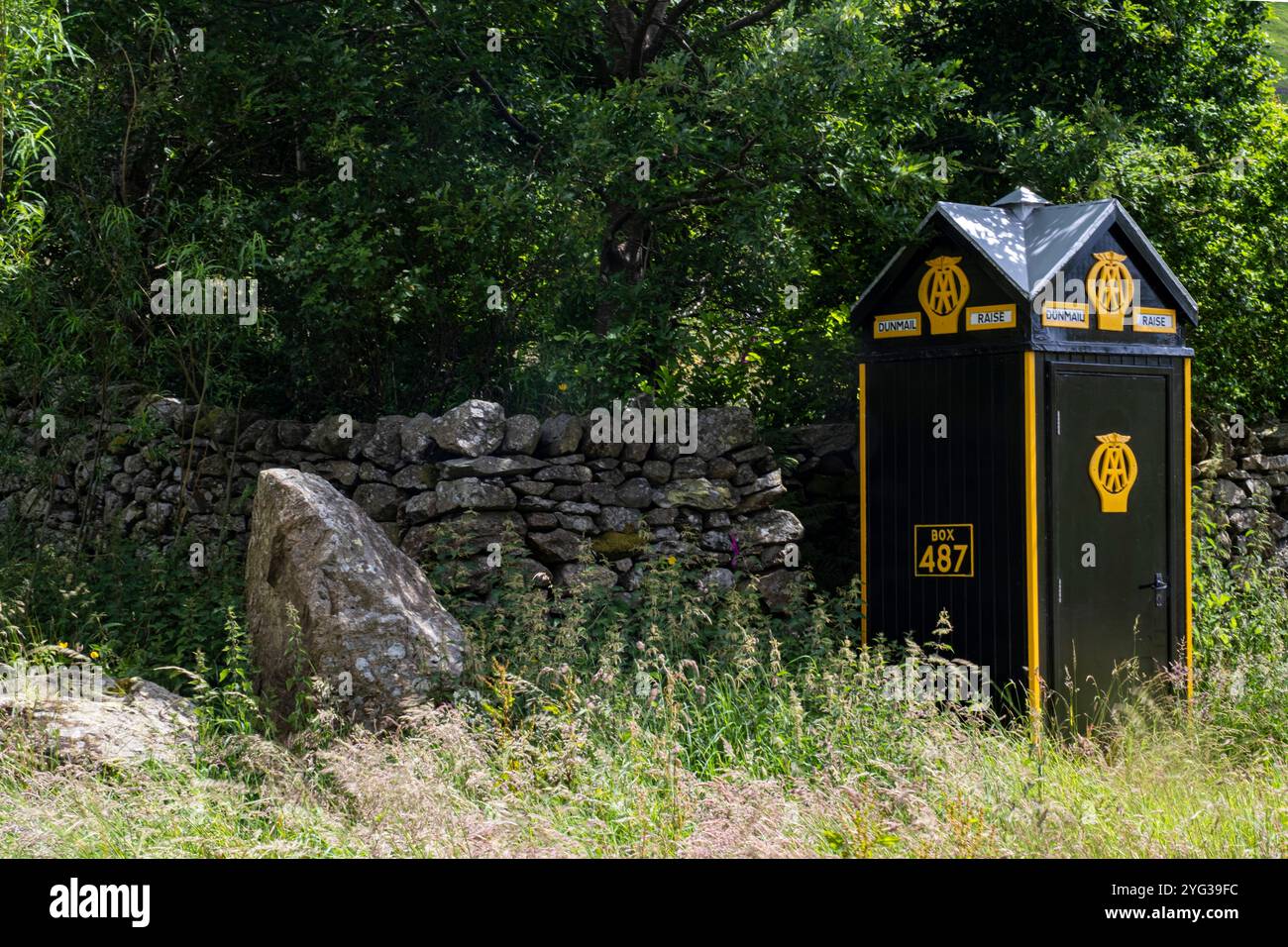 A rare AA box in the lake district Stock Photo - Alamy