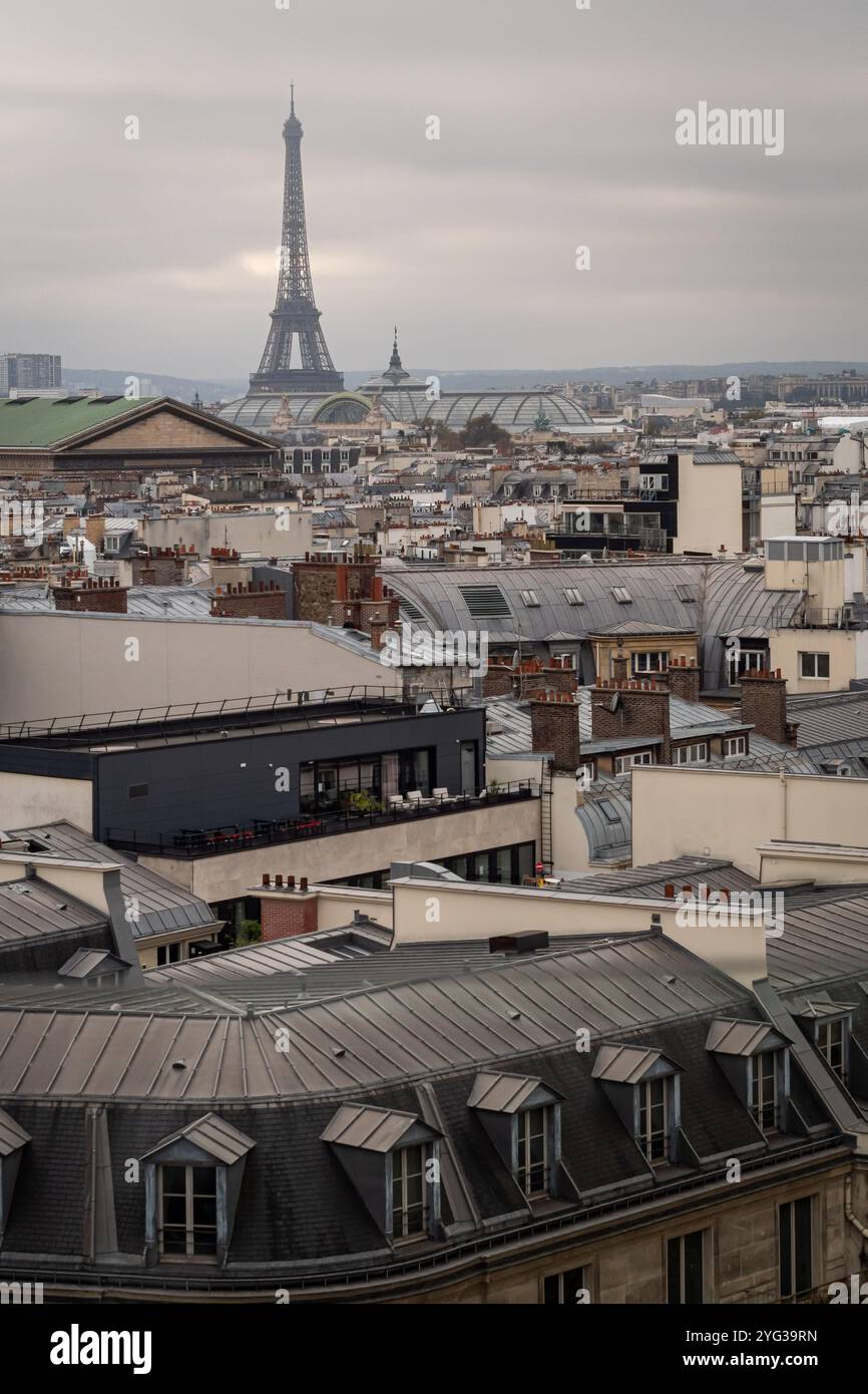 Panorama of Paris from the rooftop of the Galeries Lafayette by a ...