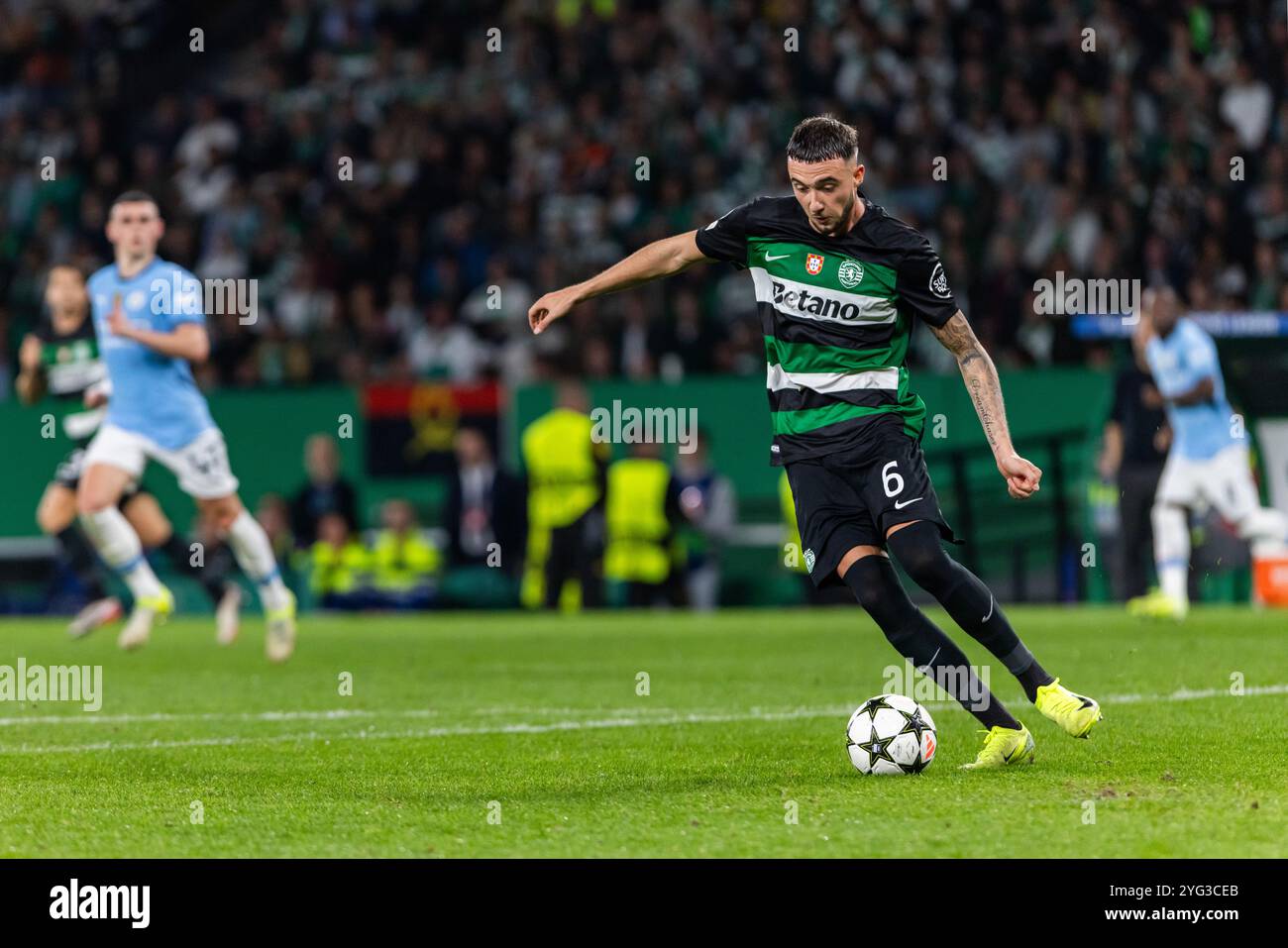Lisbon, Portugal. 05th Nov, 2024. Zeno Debast of Sporting CP seen in ...