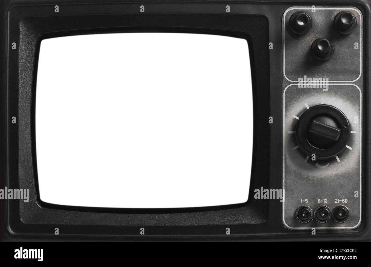 Retro TV set with blank screen. Space for design Stock Photo - Alamy