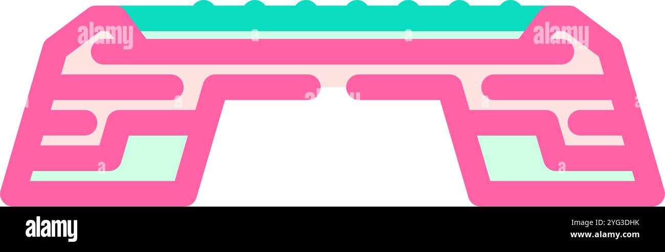 step platform fitness tool color icon vector illustration Stock Vector ...