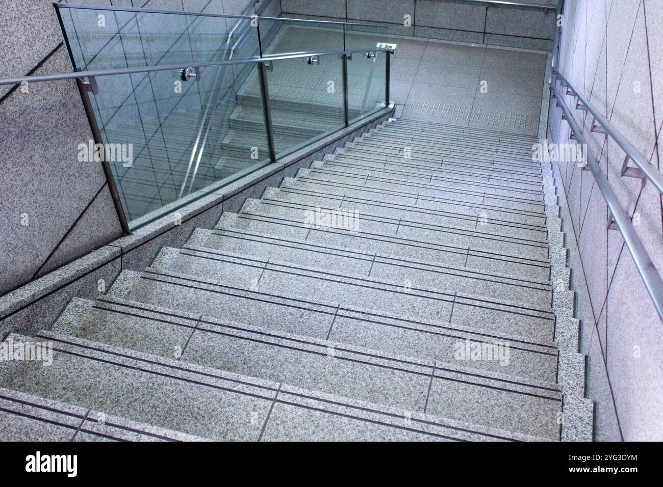 Granite staircase in office building Stock Photo - Alamy