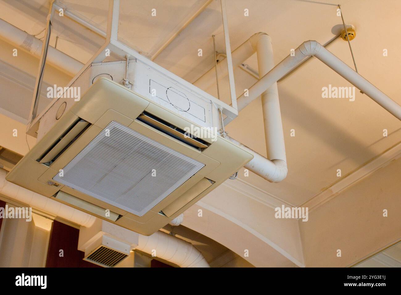 Building, interior, indoor, ceiling, suspended, suspended, air ...