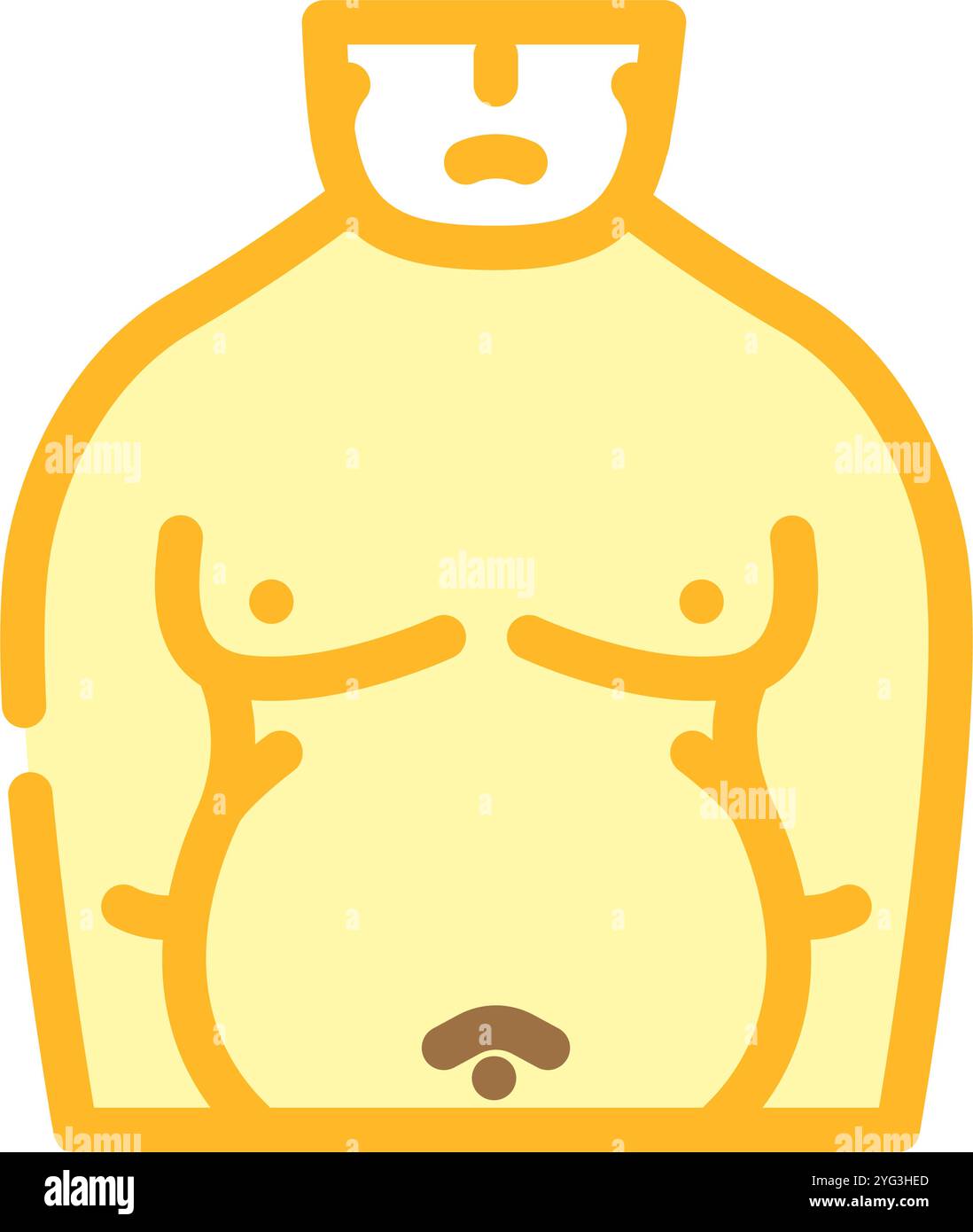 obesity man disease color icon vector illustration Stock Vector Image ...