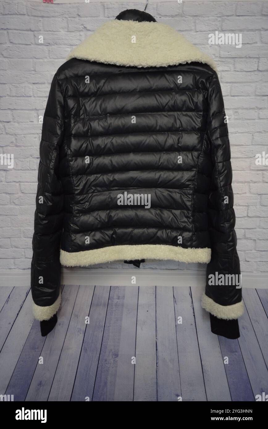 Clothing, outerwear, everyday women's clothes. Beautiful stylish black ...