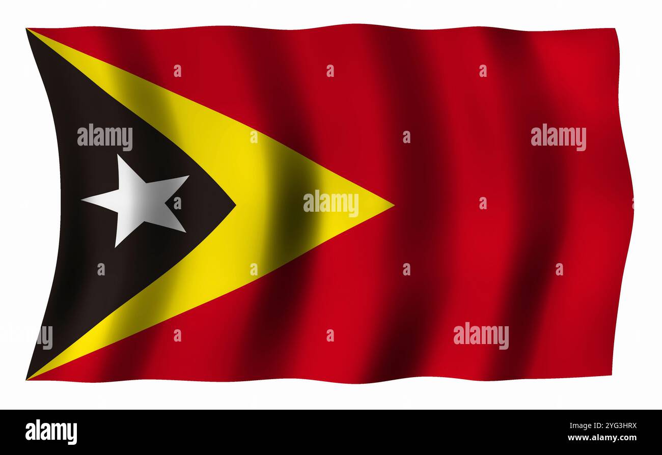 Flag of Timor-Leste Stock Photo - Alamy