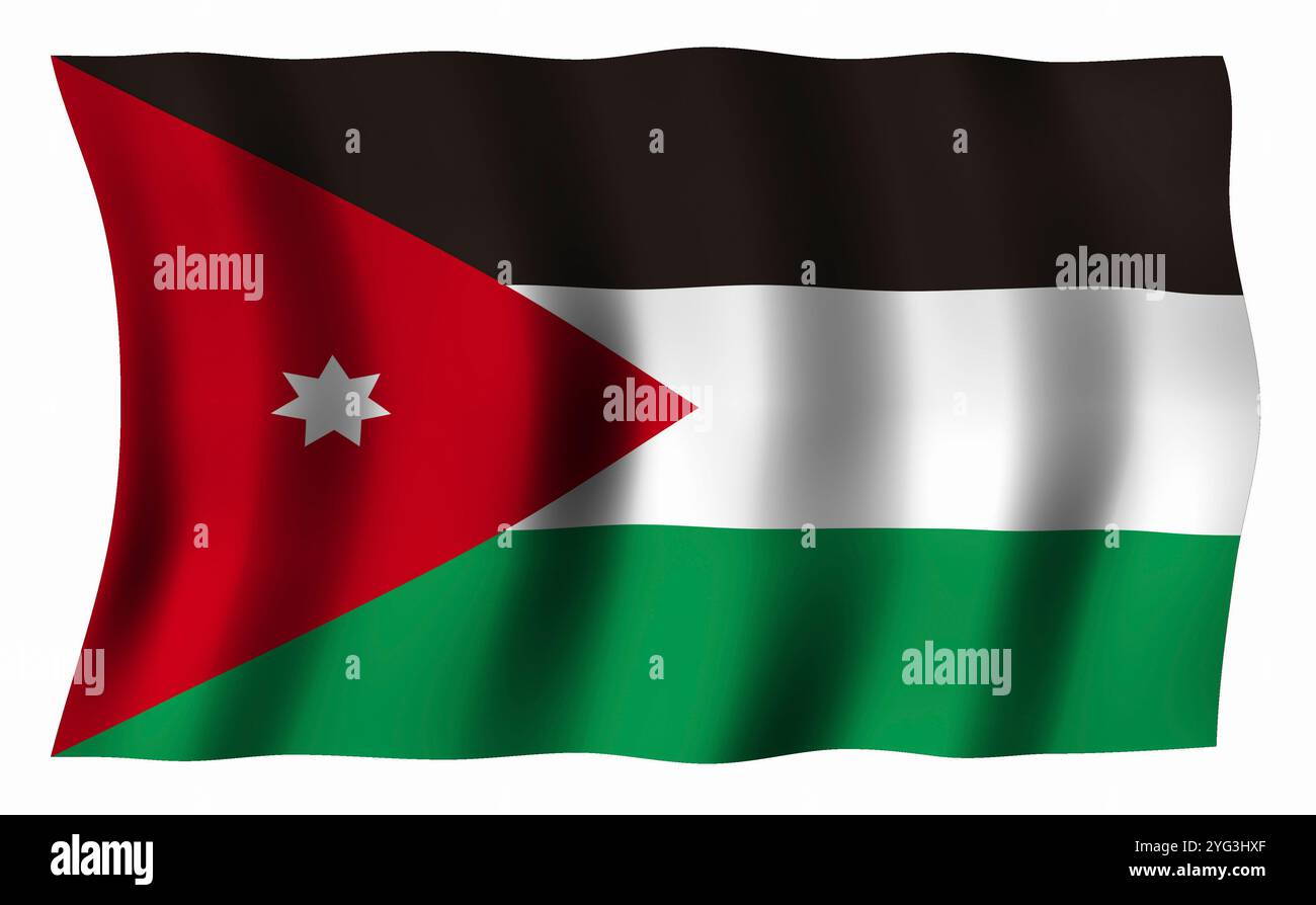 Flag of Jordan Stock Photo - Alamy
