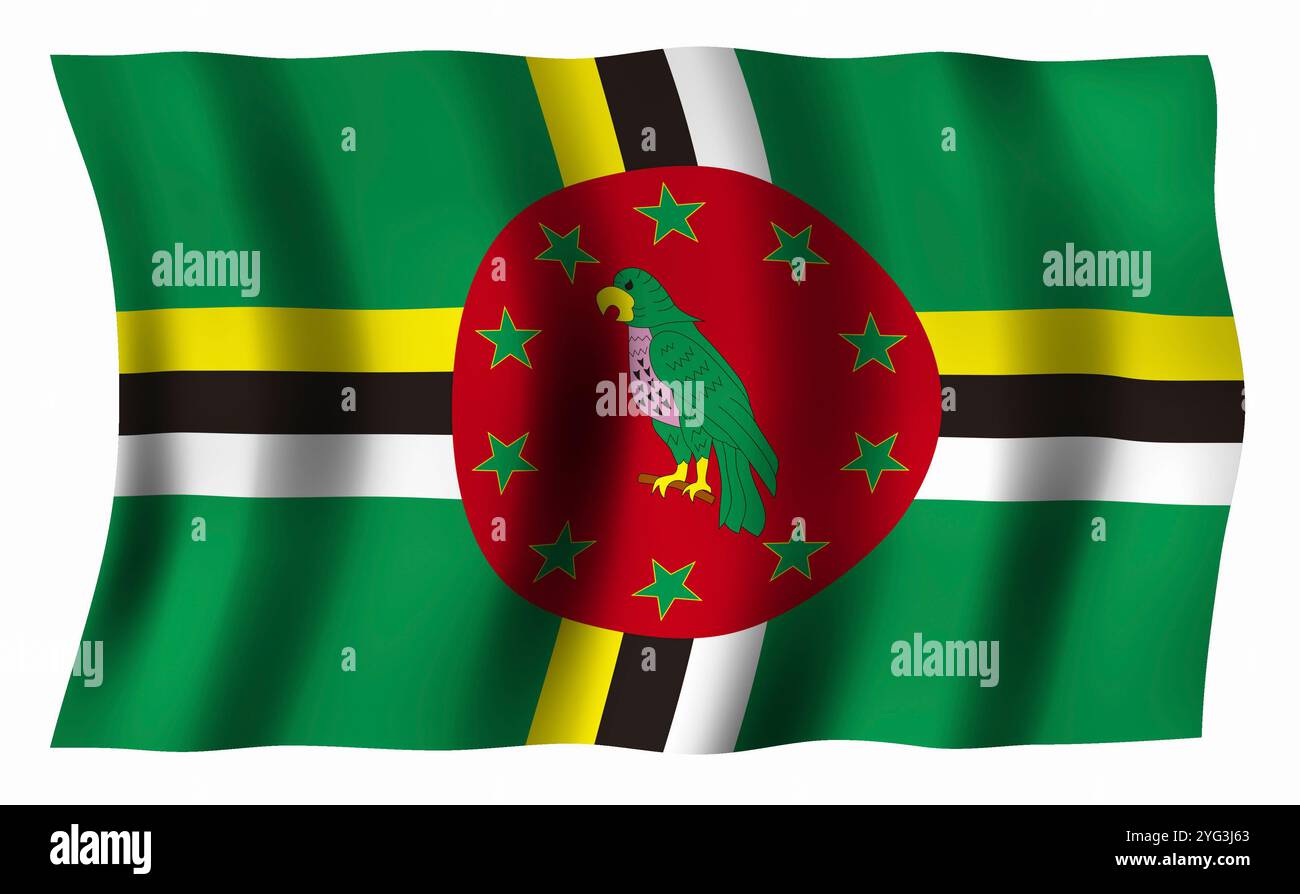 Flag of Dominica Stock Photo - Alamy