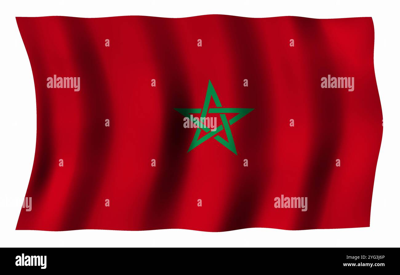 Flag of Morocco Stock Photo - Alamy