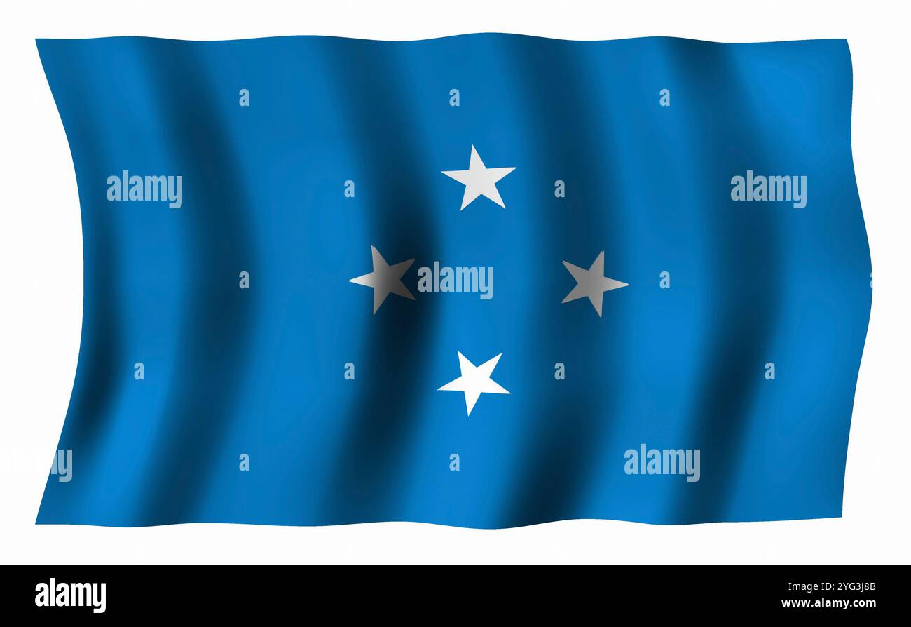 Flag of Micronesia Stock Photo - Alamy