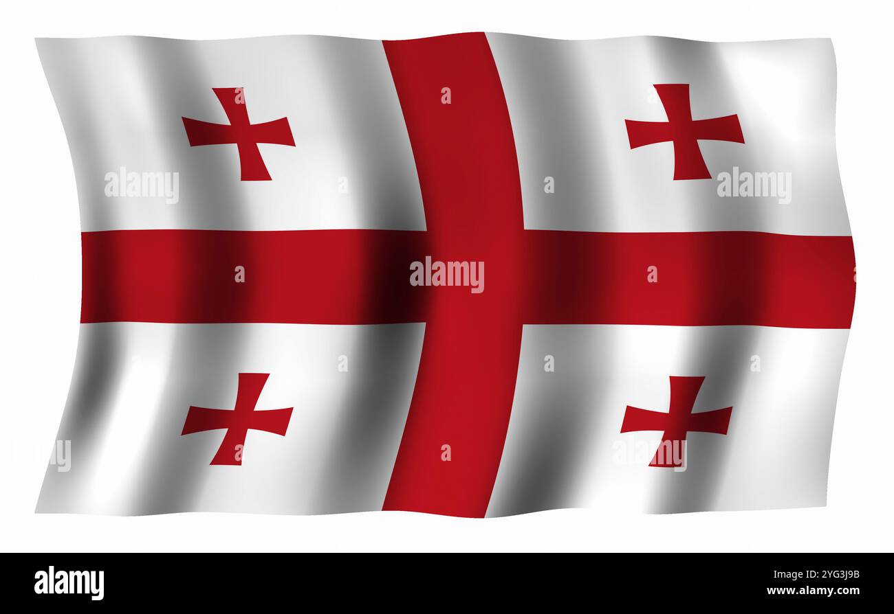 National flag of Georgia Stock Photo - Alamy