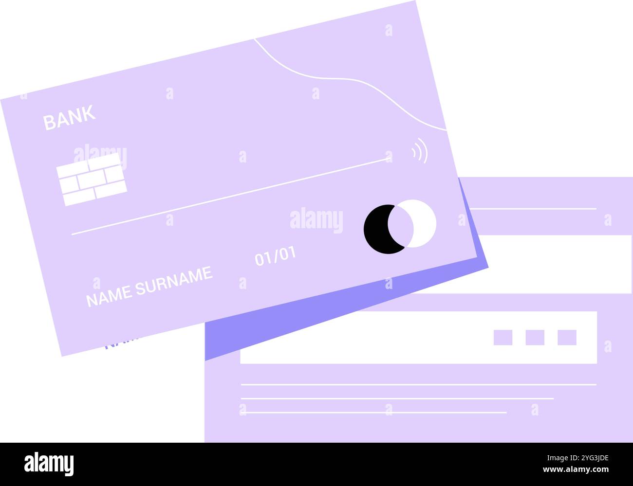 Bank Cards In Flat Vector Illustration Symbolizing Financial ...